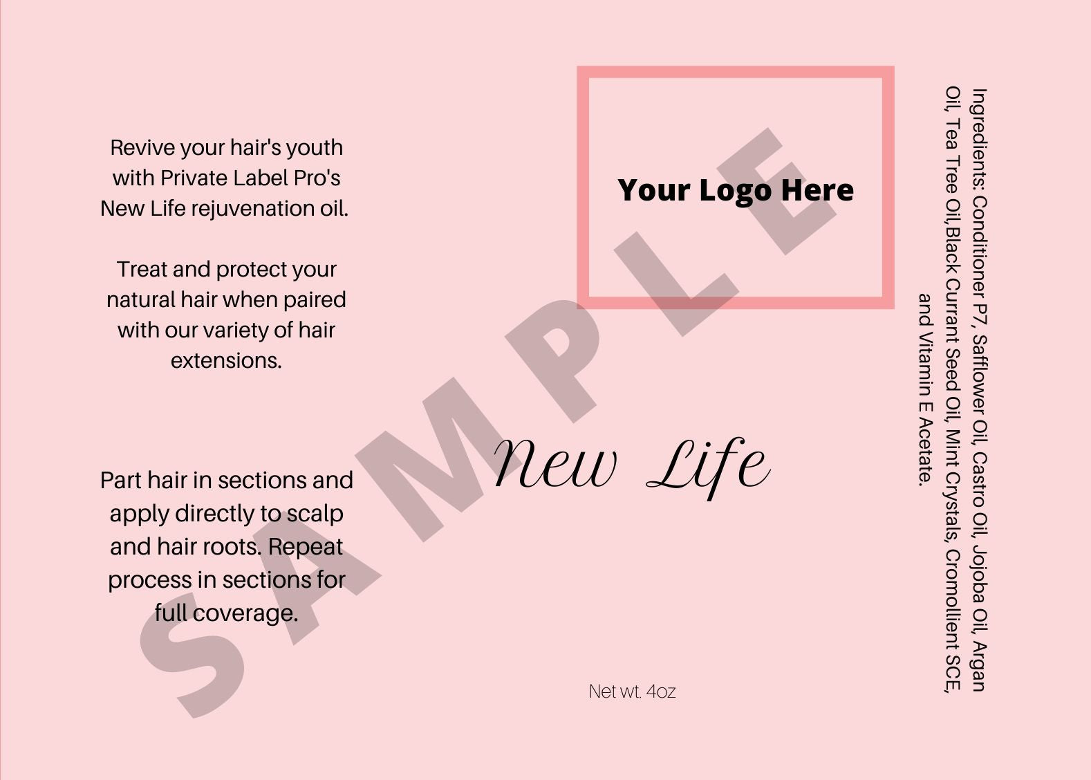 Custom Hair Oil Labels – Private Label Branding